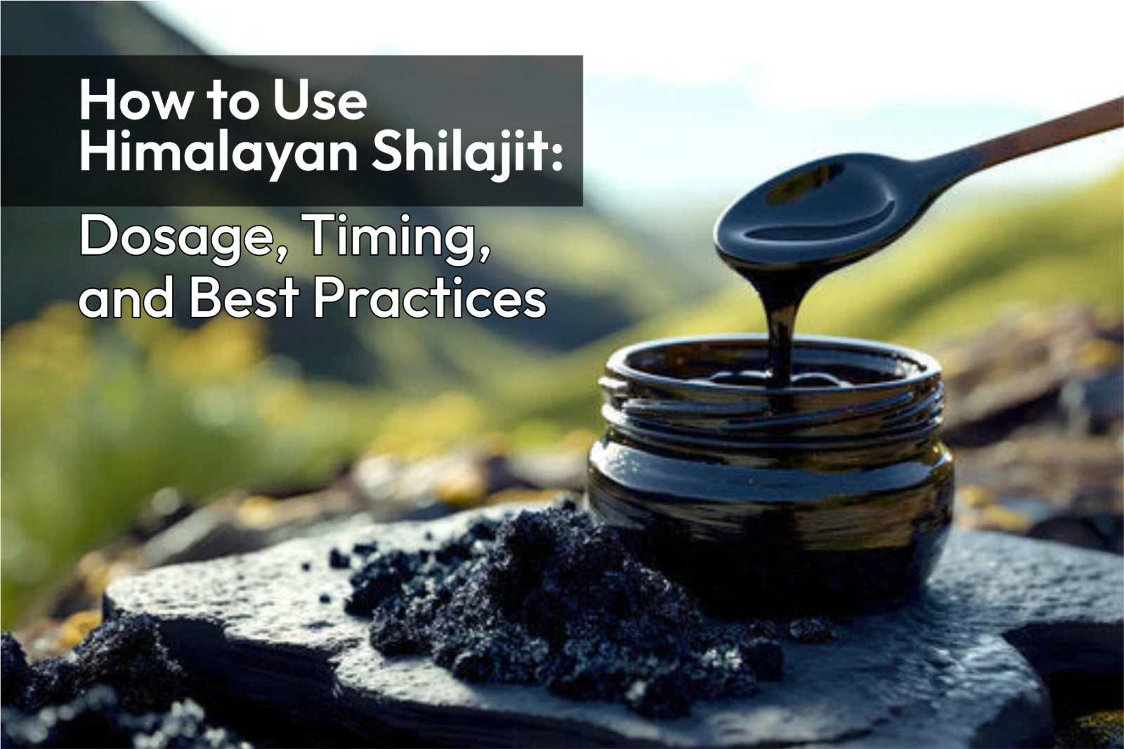 How to Use Himalayan Shilajit: Dosage, Timing, and Best Practices ...